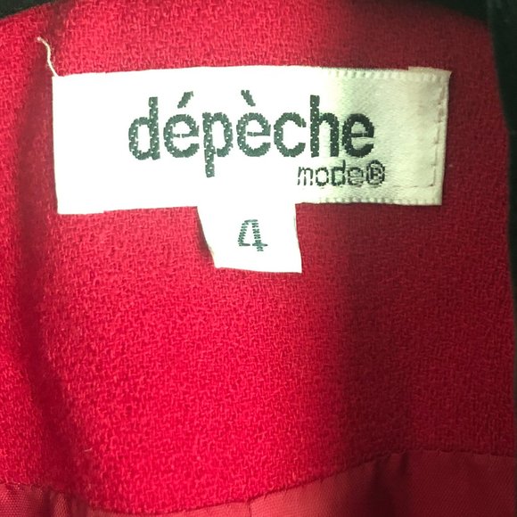 Depeche Mode | Jackets & Coats | Vintage 8s Depeche Mode Cherry Red ...
